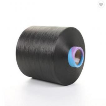 DTY 150D/48F Dope Dyed Black Polyester Filament SIM Flame Retardant Yarn Manufacturer & Supplier ...